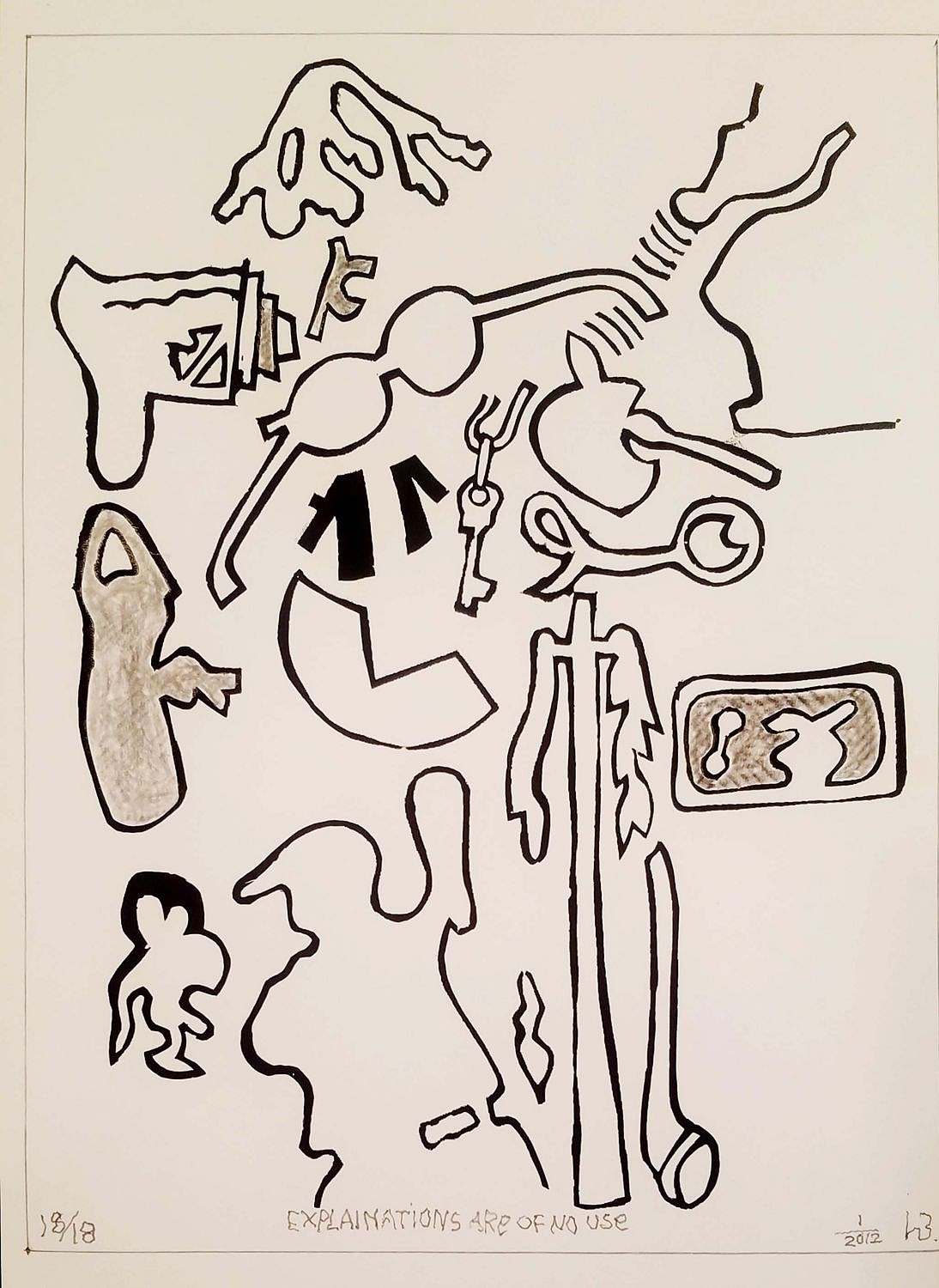 Harold Balazs | Purple Car and Tube Sock | 2016 | The Art Spirit Gallery